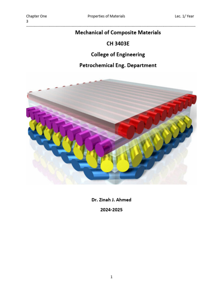 Mechanical of Composite Materials-1 | PDF | Deformation (Engineering) | Hardness