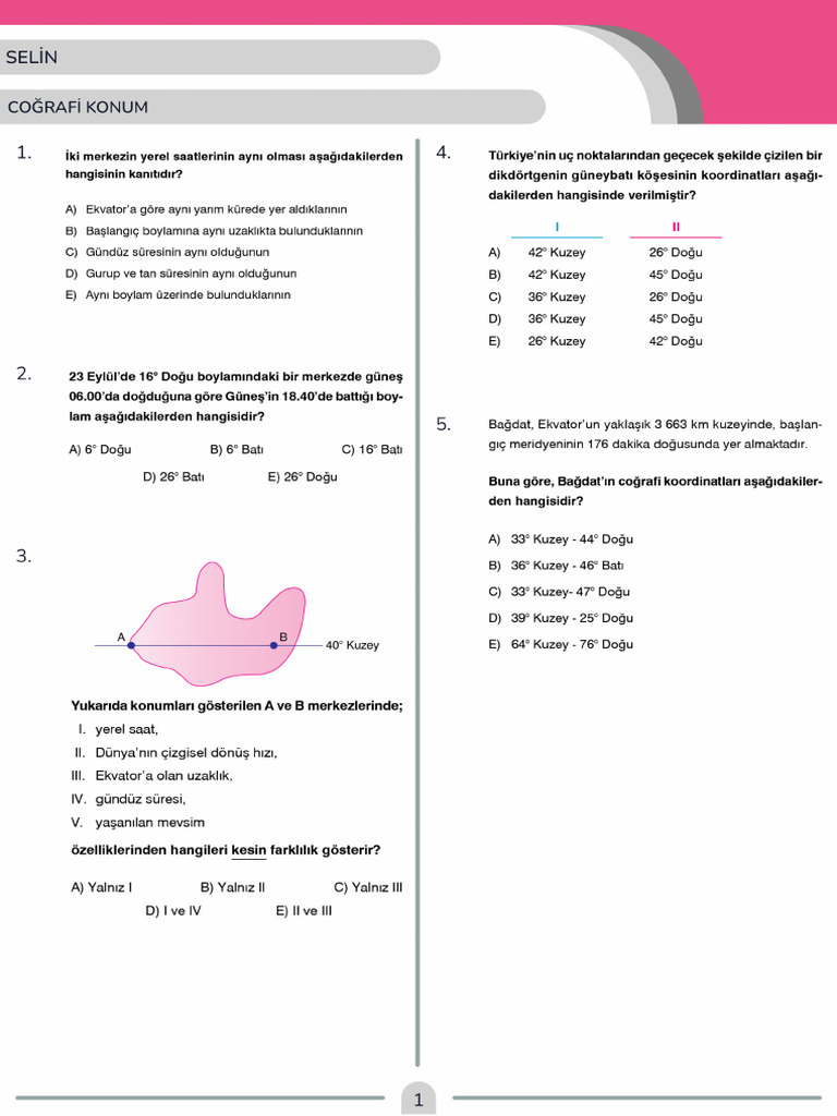 Coğrafi̇ Konum | PDF