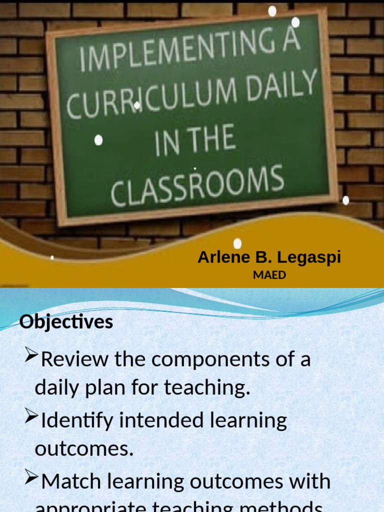 Implementing A Curriculum Daily in The Classroom | PDF | Knowledge | Learning