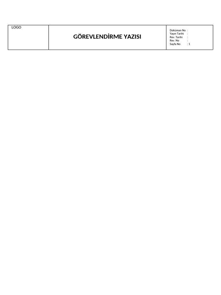 Görevlendi̇rme Yazisi | PDF