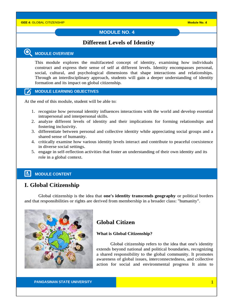 Understanding Global Citizenship Identity | PDF | Identity (Social ...