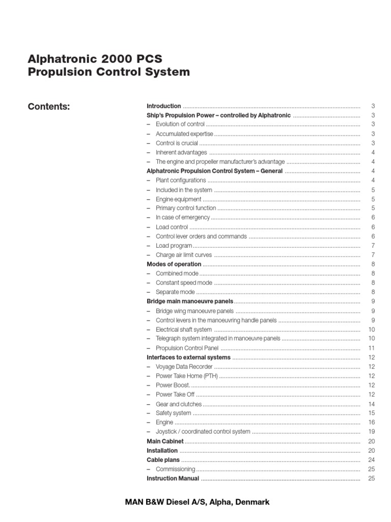 Alphatronic 2000 Propulsion Control System | PDF | Marine Propulsion ...