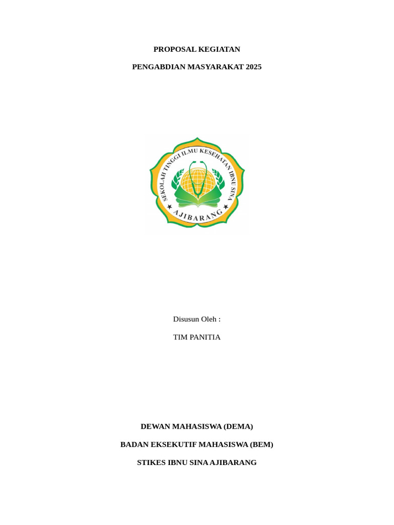 Proposal Pengabdian Masyarakat 2025 | PDF