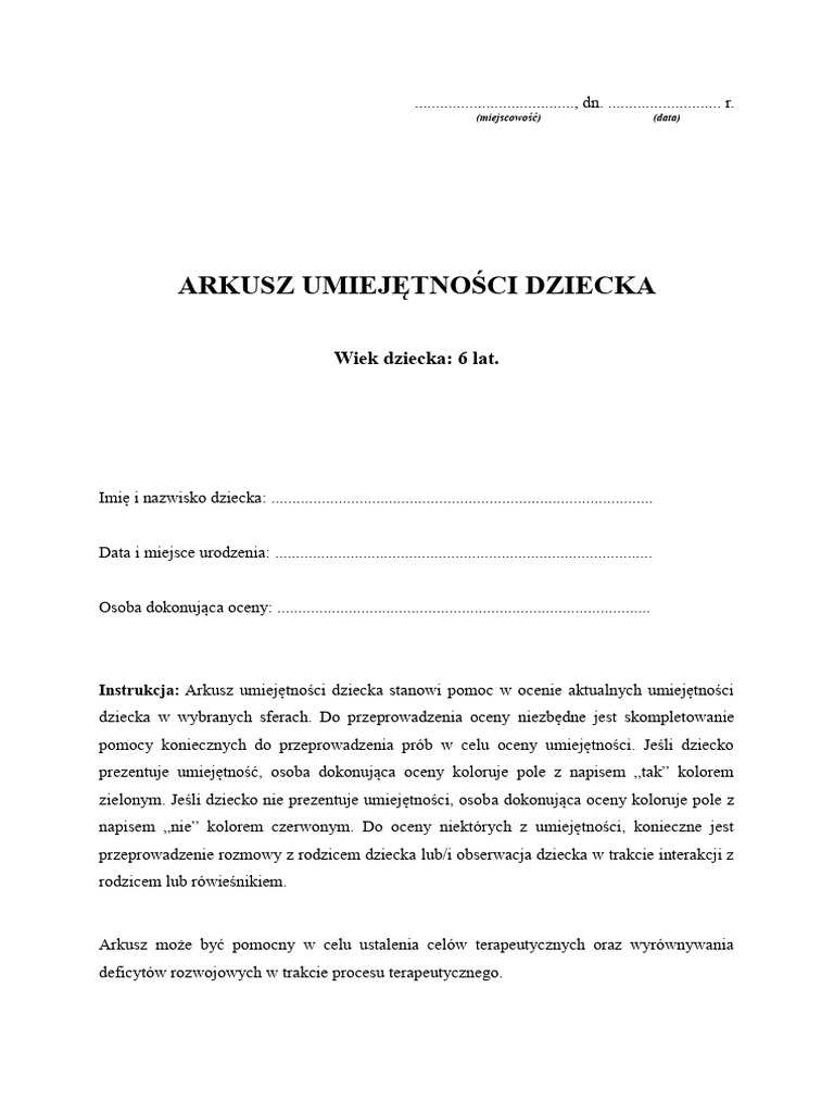 Arkusz 5 Latka | PDF