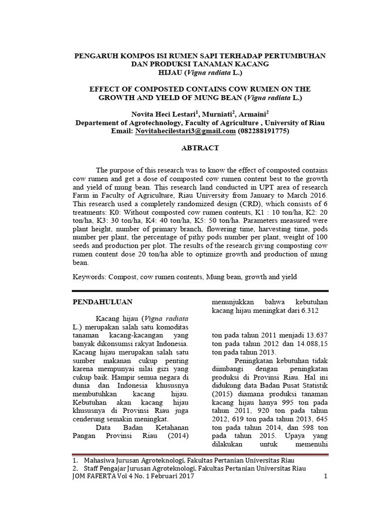 NPK Pada Isi Rumen | PDF