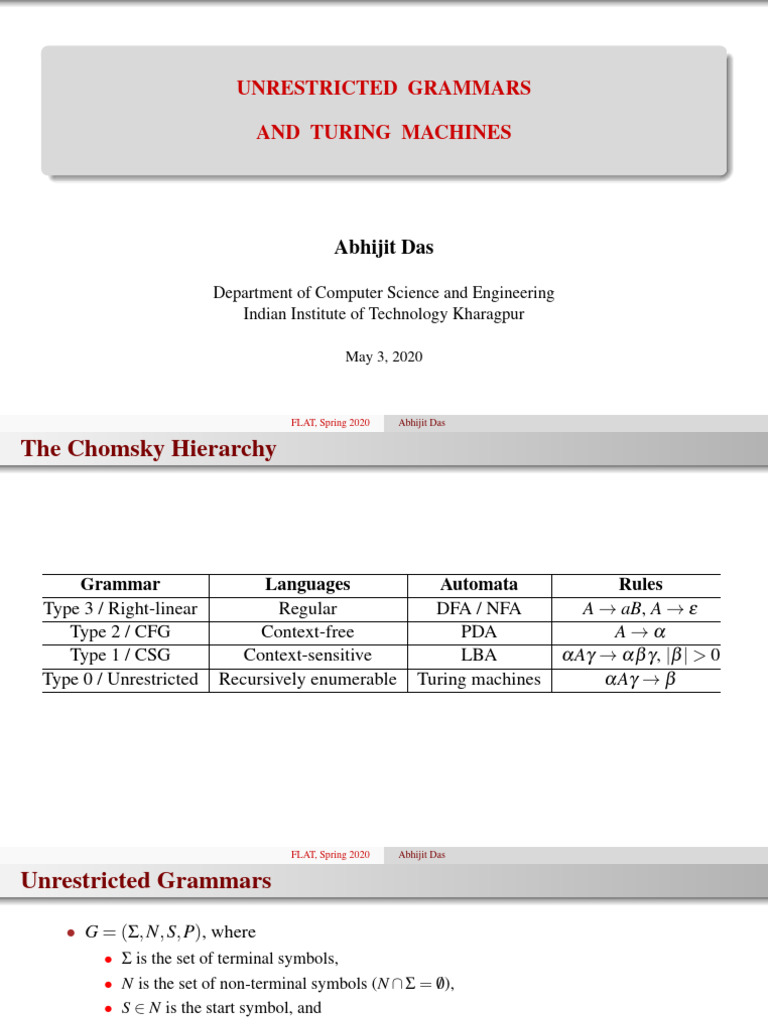 Unrestricted Grammars | PDF | Syntax (Logic) | Metalogic