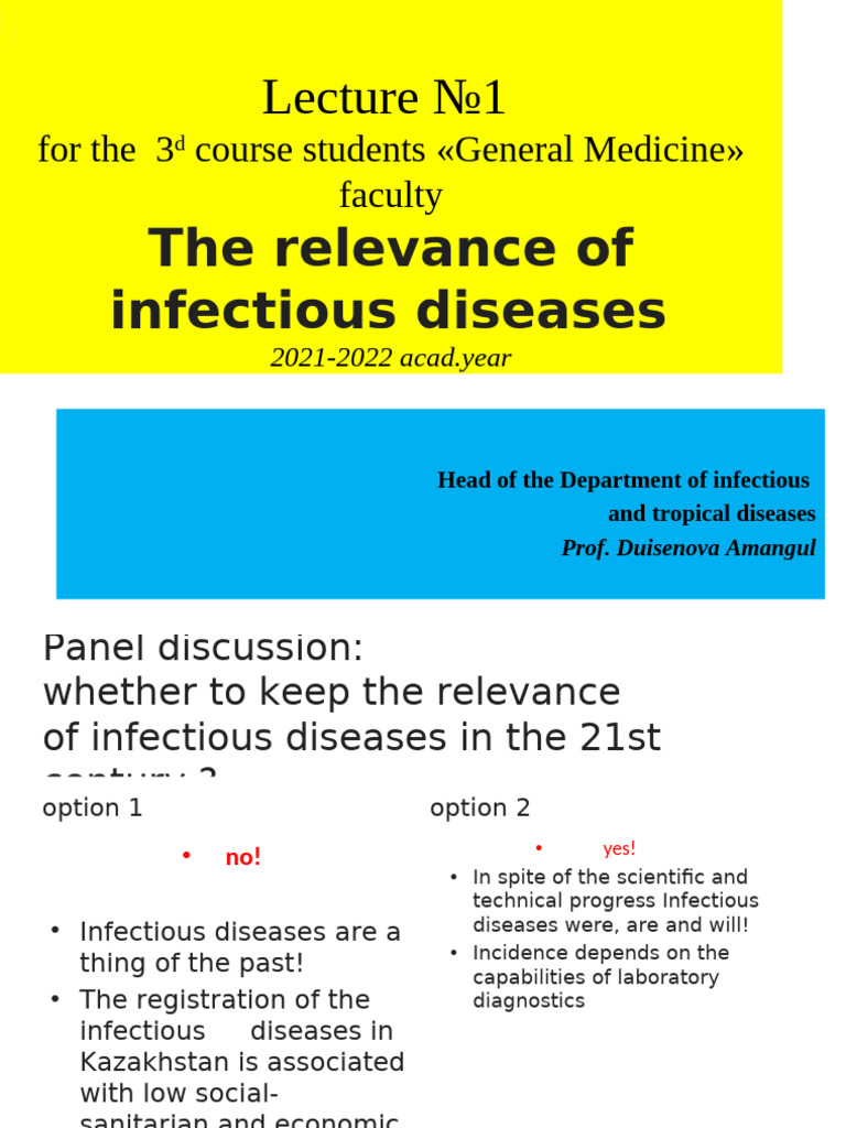 Lesson 1 Lecture - Introduction - From Dis - KZ | PDF | Smallpox | Infection