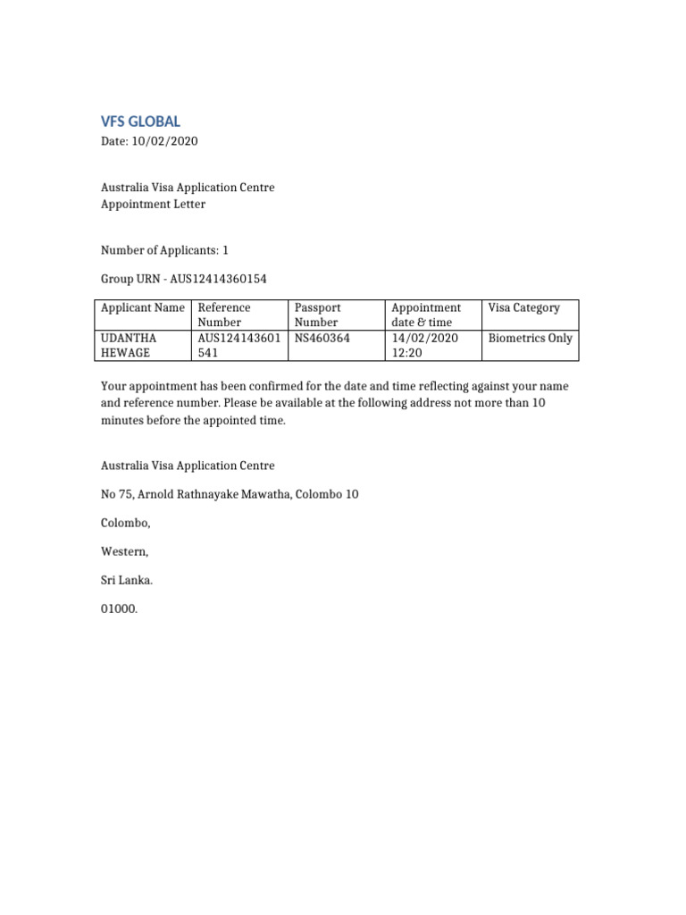 Appointment Letter | PDF