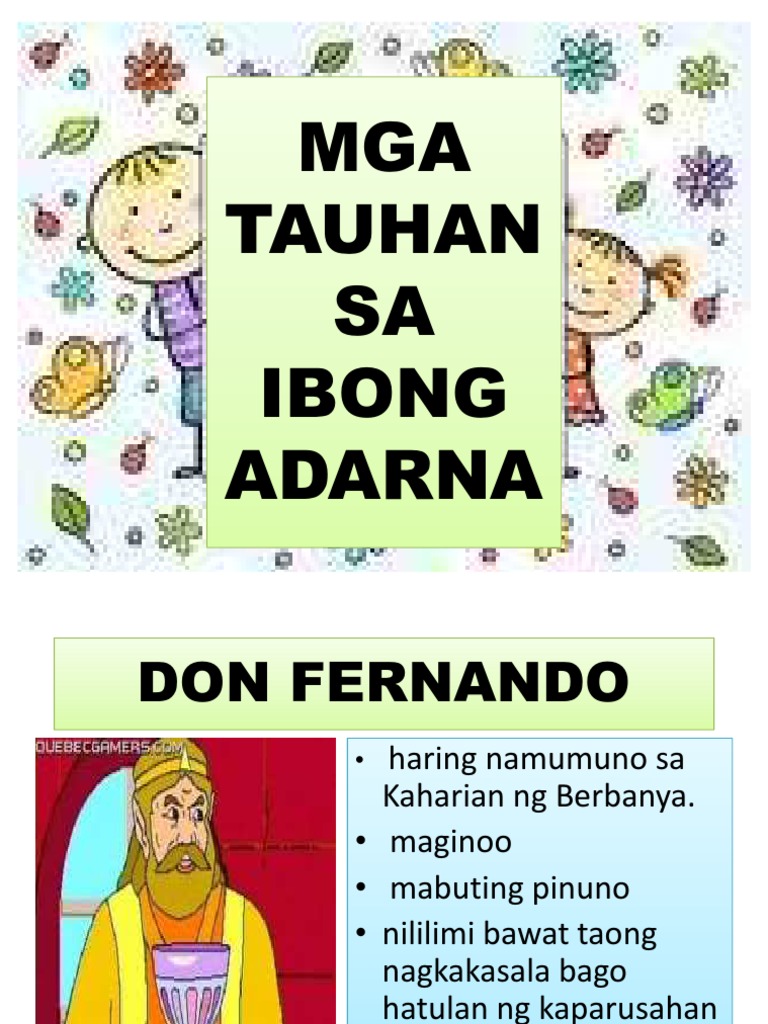 Mga Tauhan Sa Ibong Adarna Na May Larawan