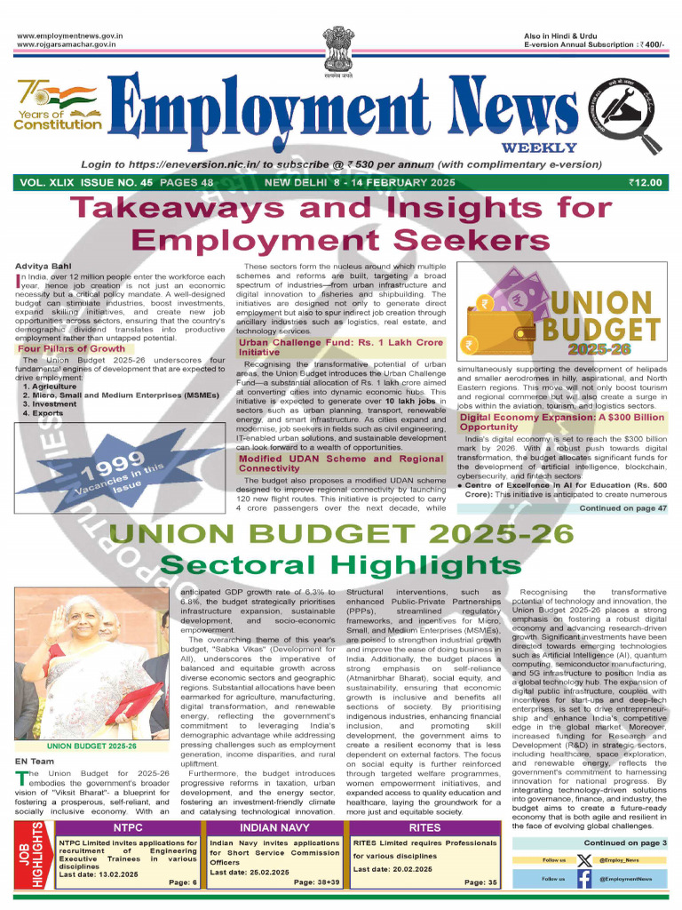 Employment News | PDF