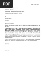 NOC Letter Format For GST Registration | PDF