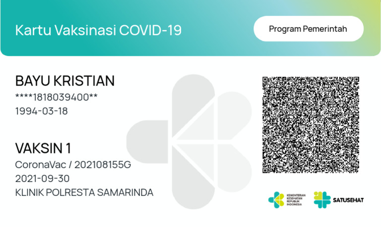 Sertifikat Vaksin Dosis 1 Bayu 457 | PDF