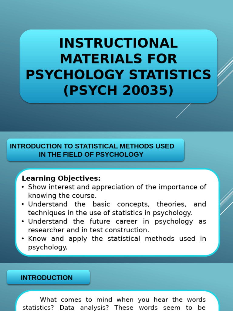 Second PPT Psych Stat | PDF | Level Of Measurement | Statistics