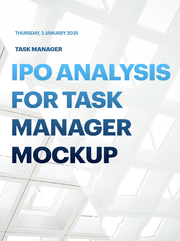 03 - Analyzing TASK MANAGER | PDF | Web Design | User Interface