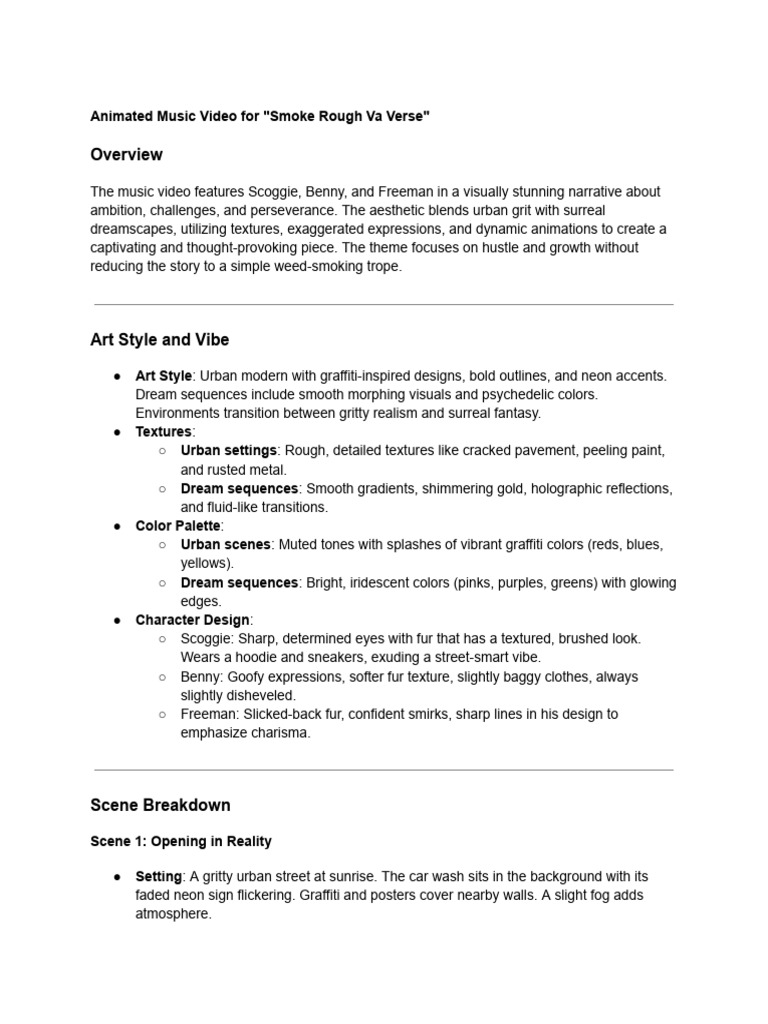 Animated Music Video: "Smoke Rough Va Verse" | PDF