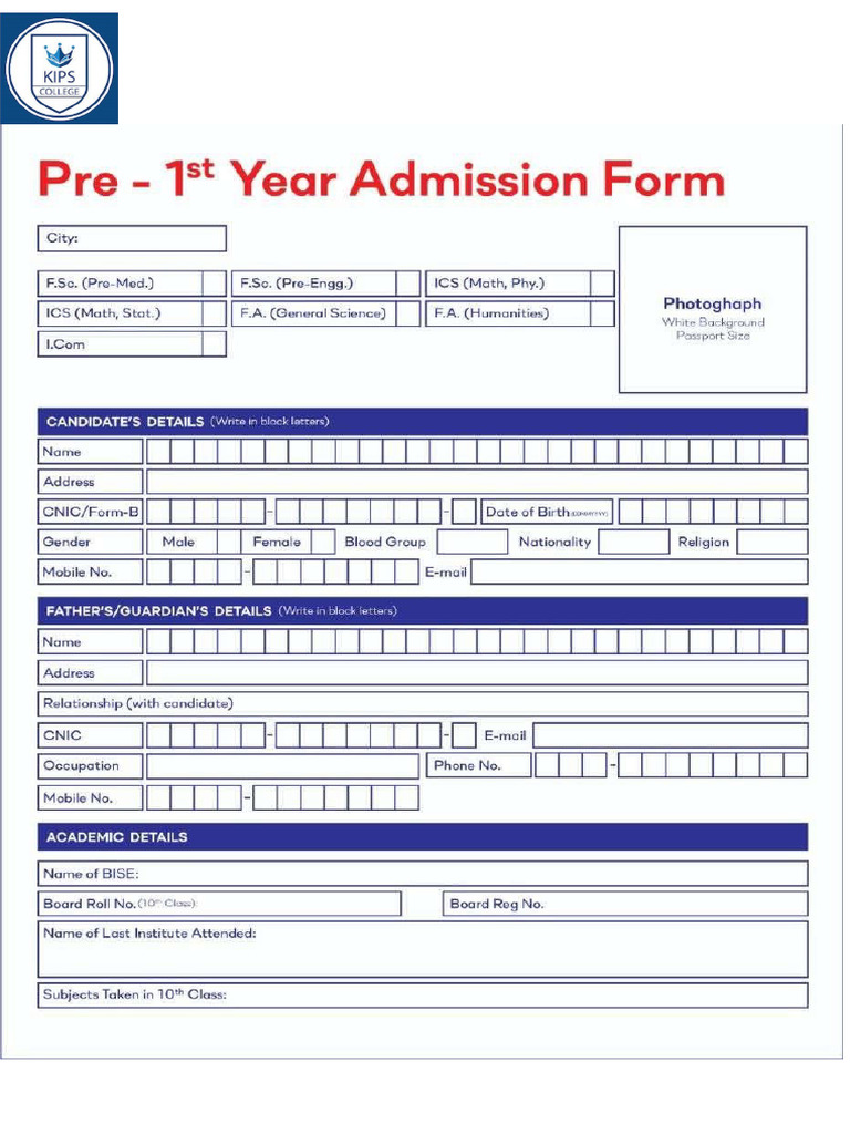Admission Form | PDF