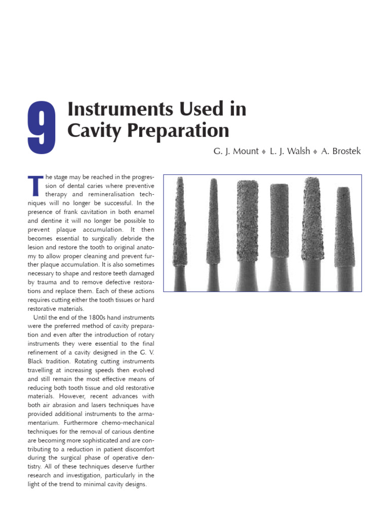 9_Instruments_used_in_cavity_prep | PDF | Human Tooth