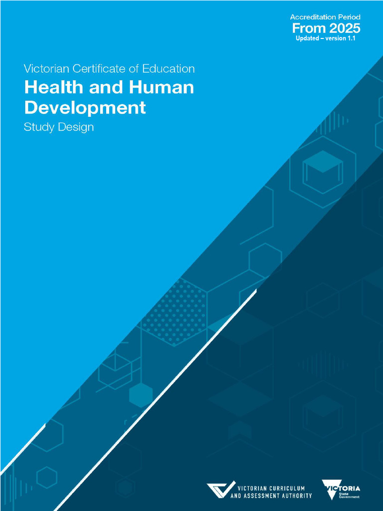 VCE Health and Human Development 2025 | PDF | Sustainability | Well Being