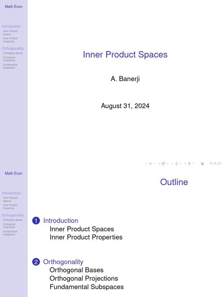 Inner Product Spaces and Orthogonality | PDF | Linear Subspace | Vector ...