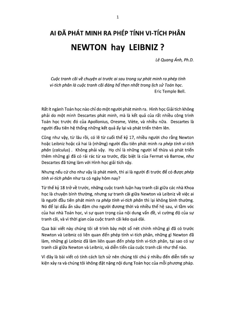 Newton Leibniz | PDF