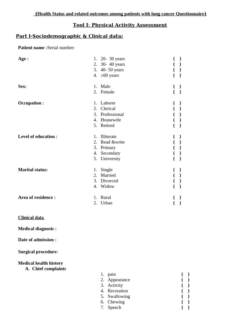 Health Status and Related Outcomes Among Patients With Lung Cancer ...