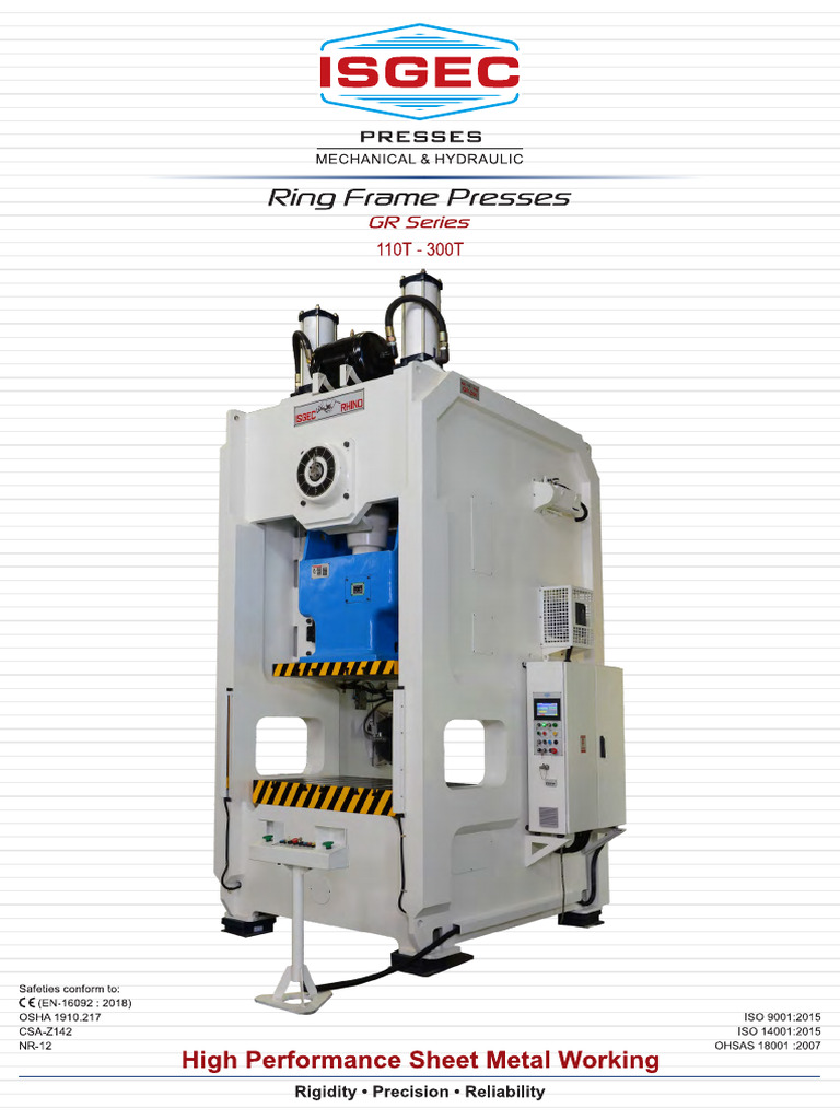 Ring Frame Presses New | PDF