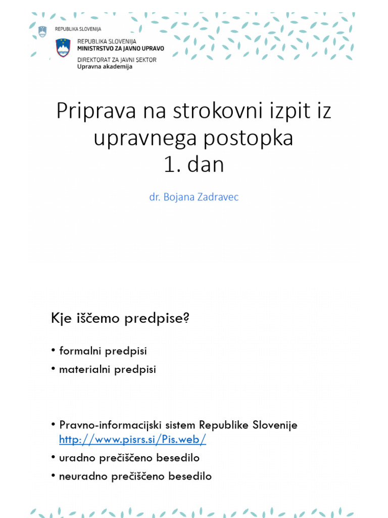 Predstavitvene Prosojnice 1 - Bojana Zadravec | PDF