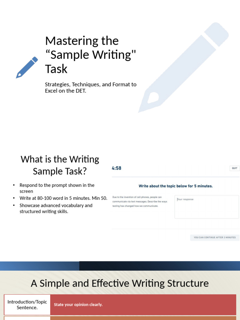 Duolingo Lecture 6 Mastering Writing Sample Task - Read-Only | PDF ...