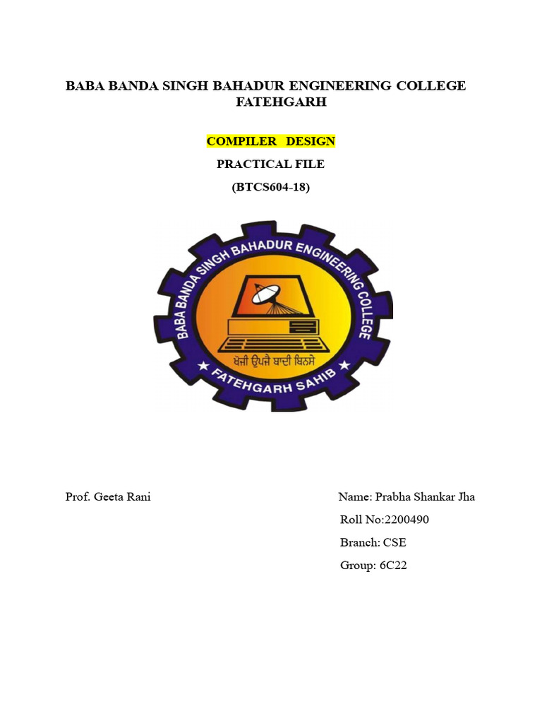 BABA BANDA SINGH BAHADUR ENGINEERING COLLEGEj | PDF