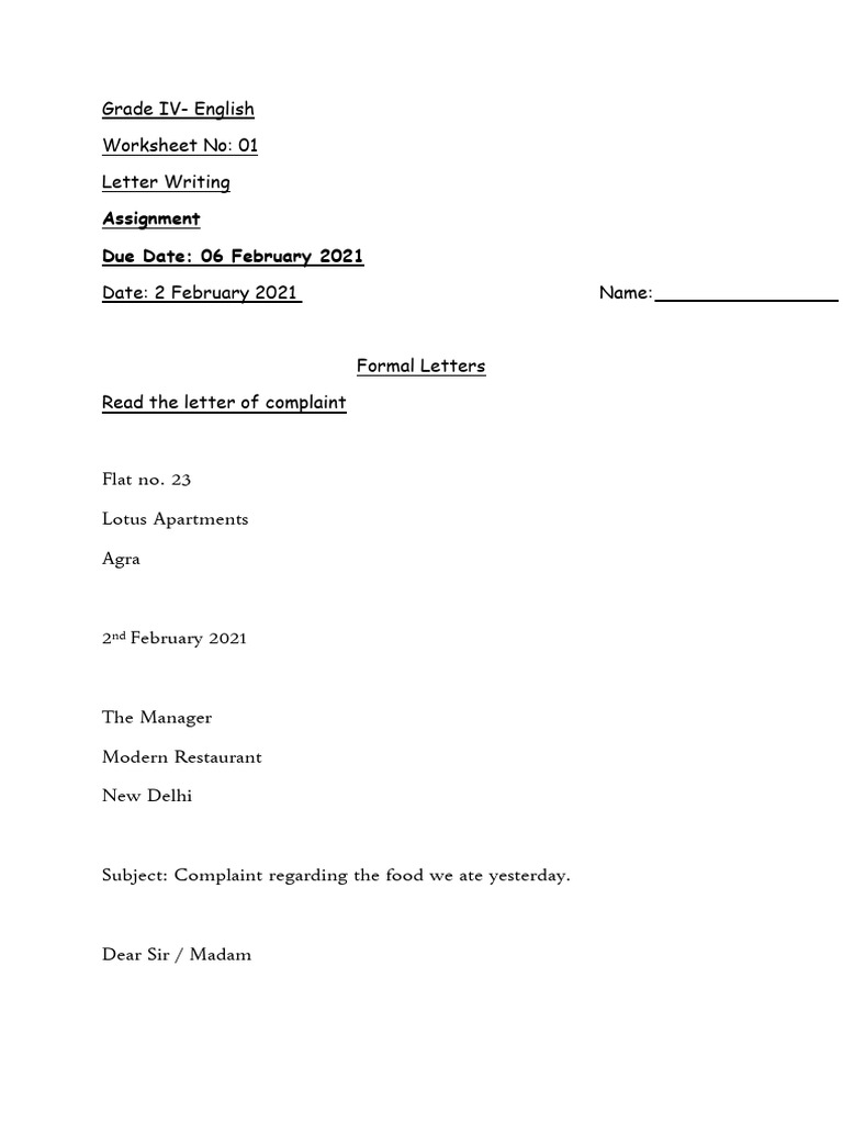 Letter Worksheet 15 Assignment | PDF