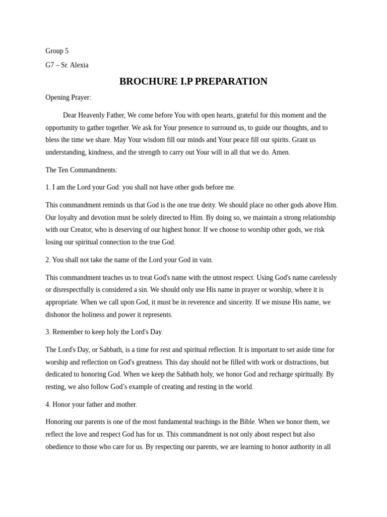 IP Preparation | PDF | Religious Belief And Doctrine