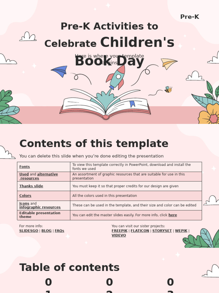 Pre-K Book Day Activities Guide | PDF | Planets | Planets In Astrology