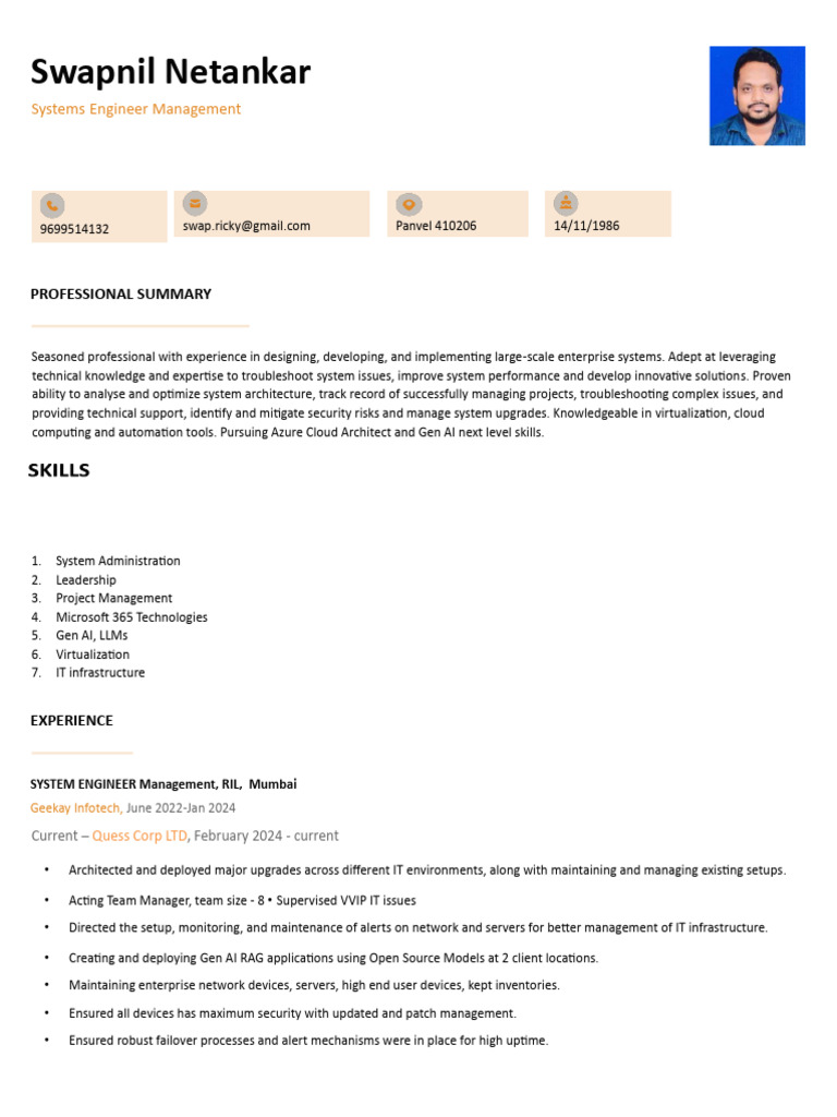 Swapnil Netankar's CV Bank | PDF | Computer Security | Security