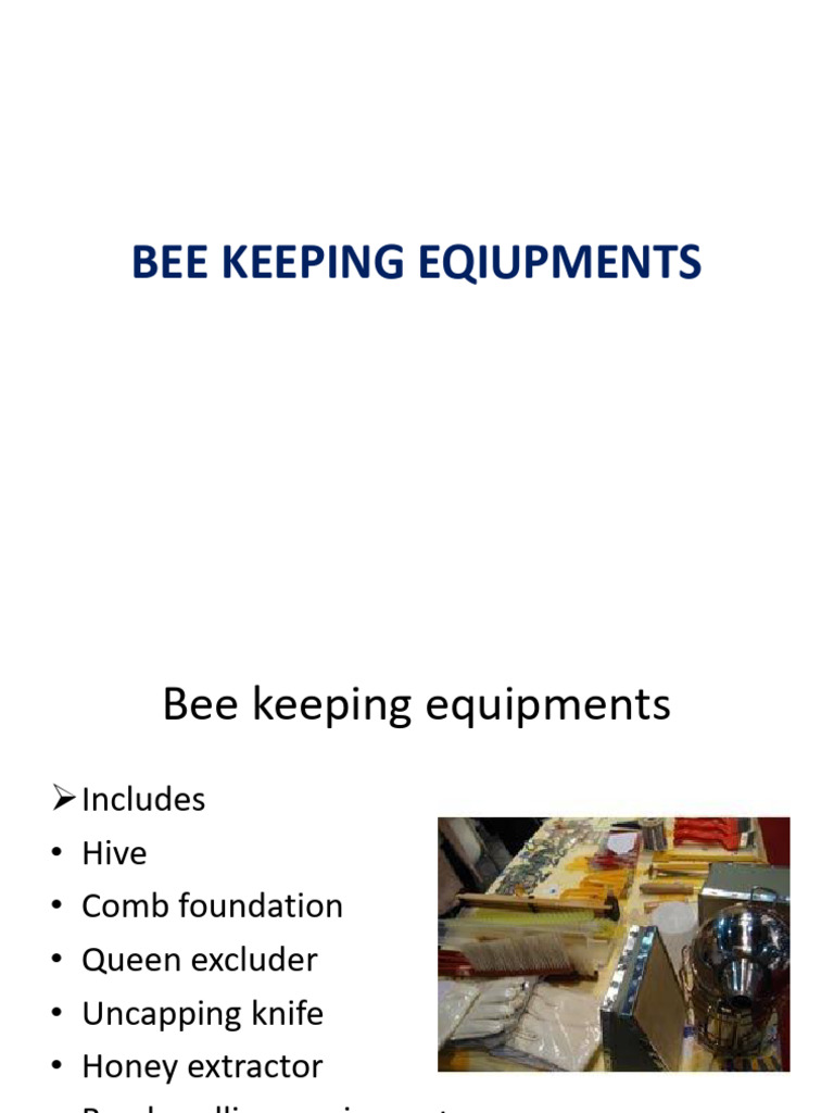 Essential Beekeeping Equipment Guide | PDF | Beehive | Beekeeping