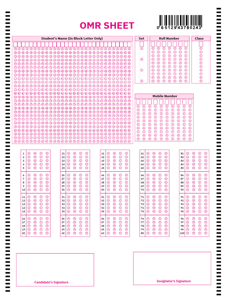 omr sheet | PDF