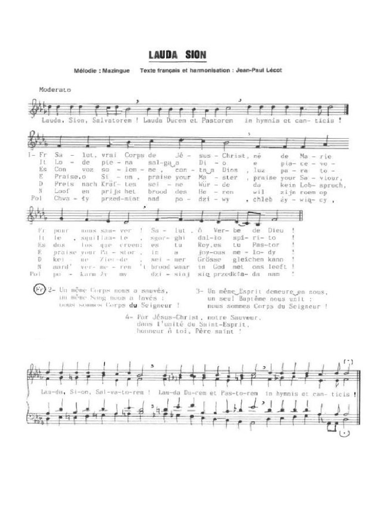 Lauda Sion Lecot | PDF