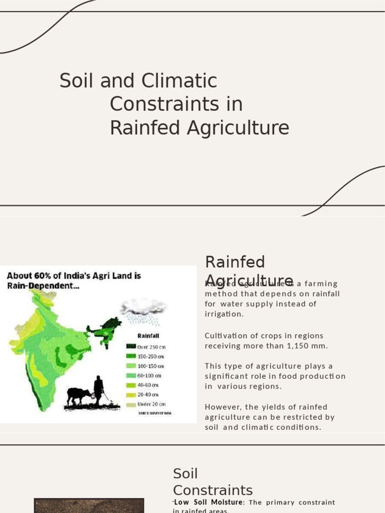 Soil and Climate Challenges in Rainfed Farming | PDF | Soil Science ...