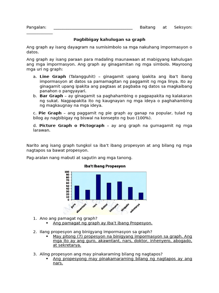 FILIPINO 3 - Graph | PDF