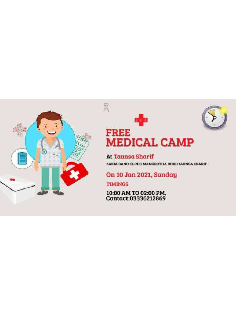 Free Medical Camp Design Template - Screen | PDF