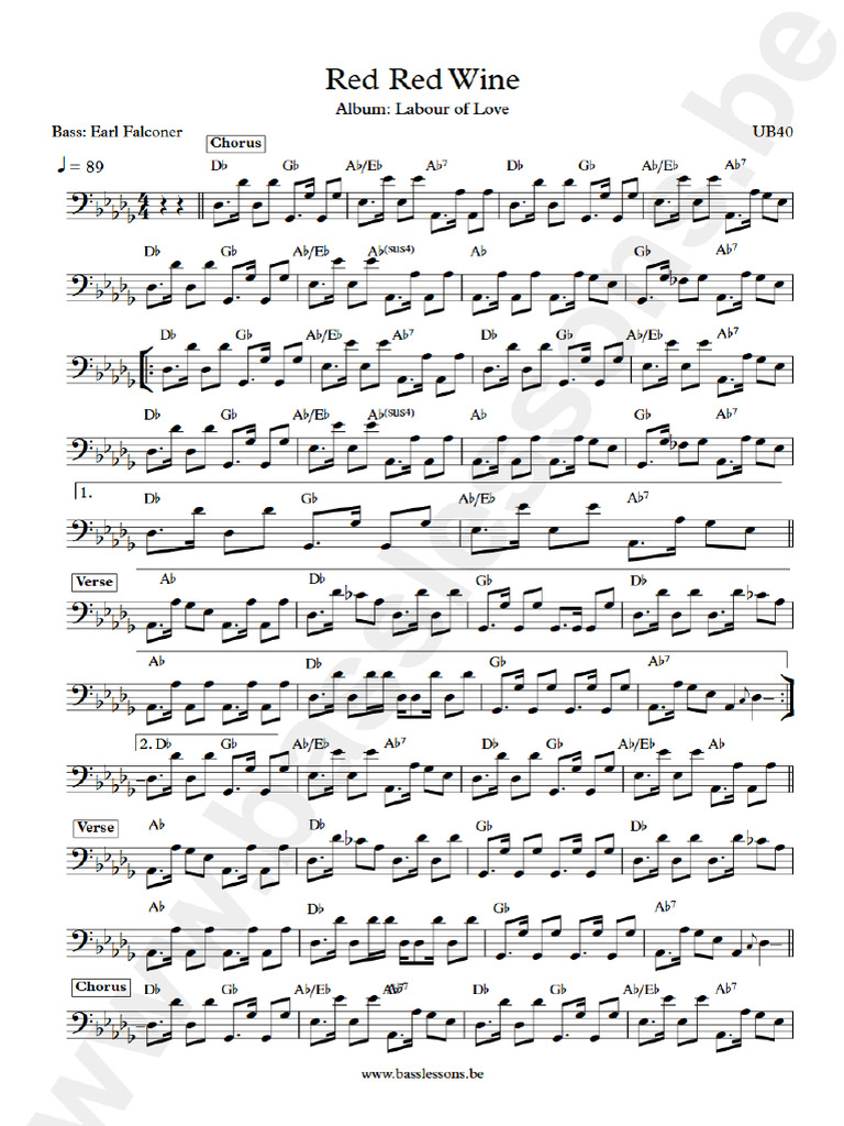 UB40 - Red Red Wine | PDF