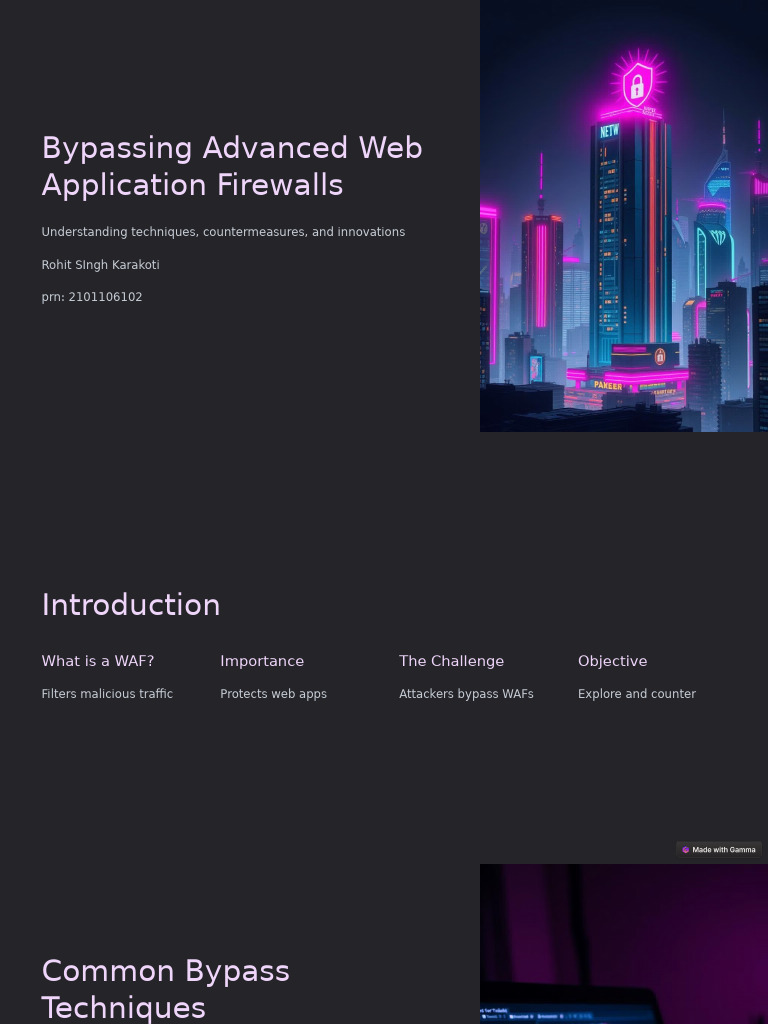 Bypassing Advanced Web Application Firewalls | PDF