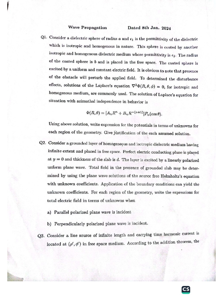 Sessional Question Papers | PDF