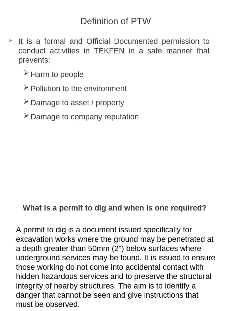 Permit to Work Safety Guidelines | PDF | Safety | Occupational Safety ...