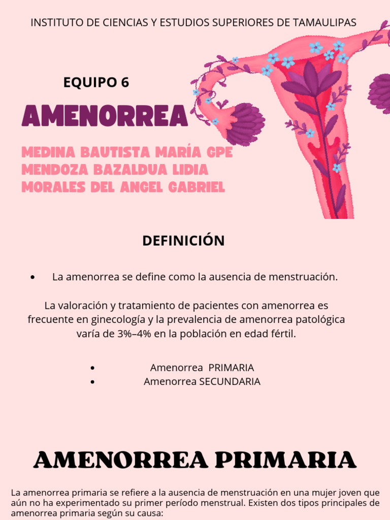 AMENORREA | PDF | Hormona luteinizante | Pubertad