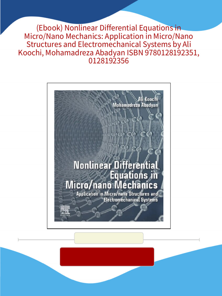 Full download (Ebook) Nonlinear Differential Equations in Micro/Nano ...