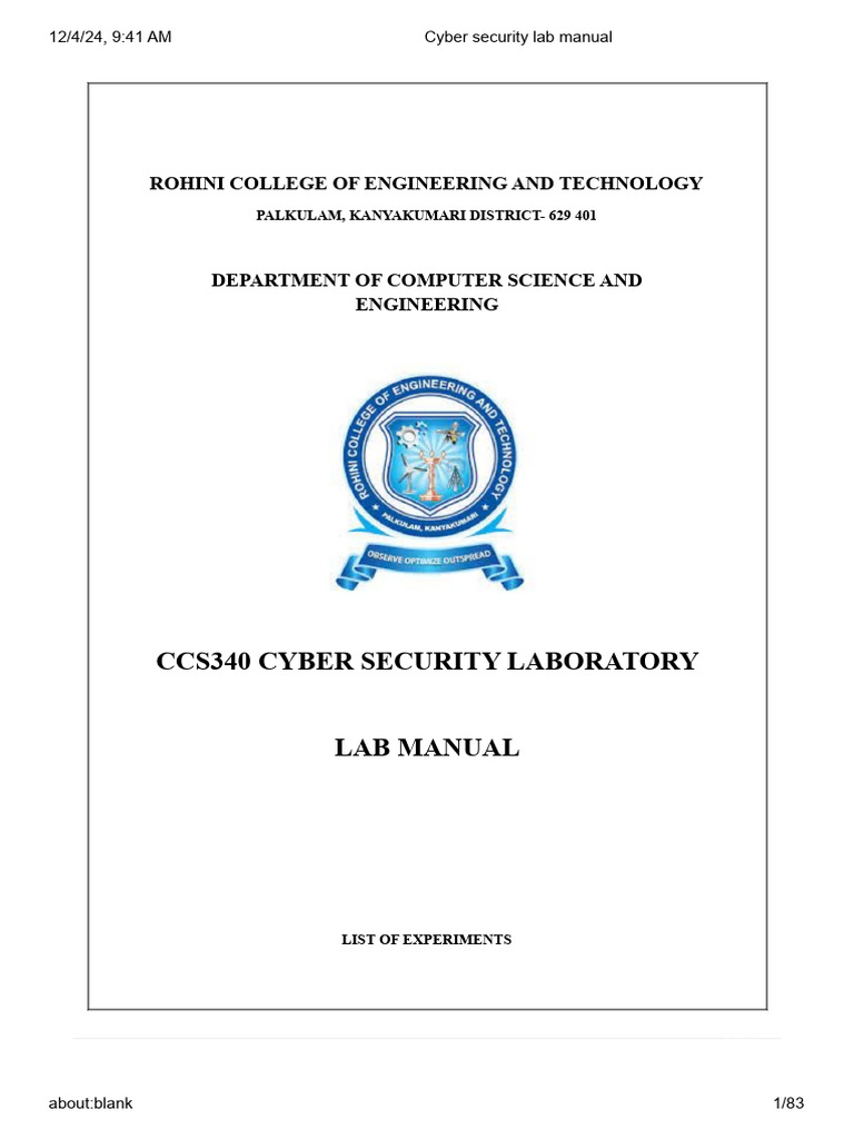 Cyber Security Lab Manual Guide | PDF | Virtual Machine | Hard Disk Drive