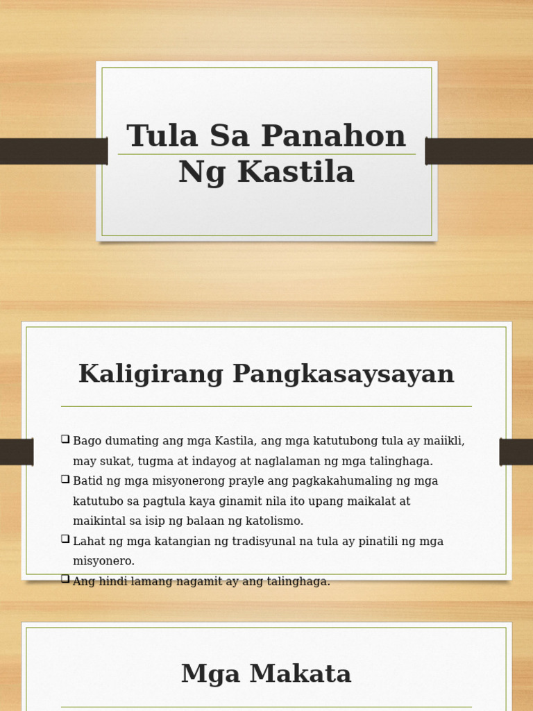 Tula Sa Panahon NG Kastila | PDF