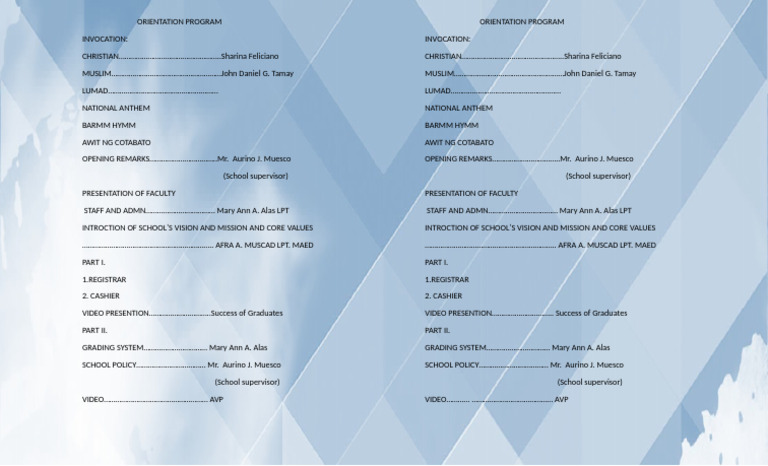 Orientation Program | PDF