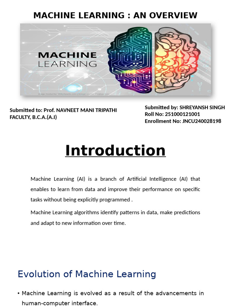 Machine Learning An Overview Pdf Machine Learning Artificial