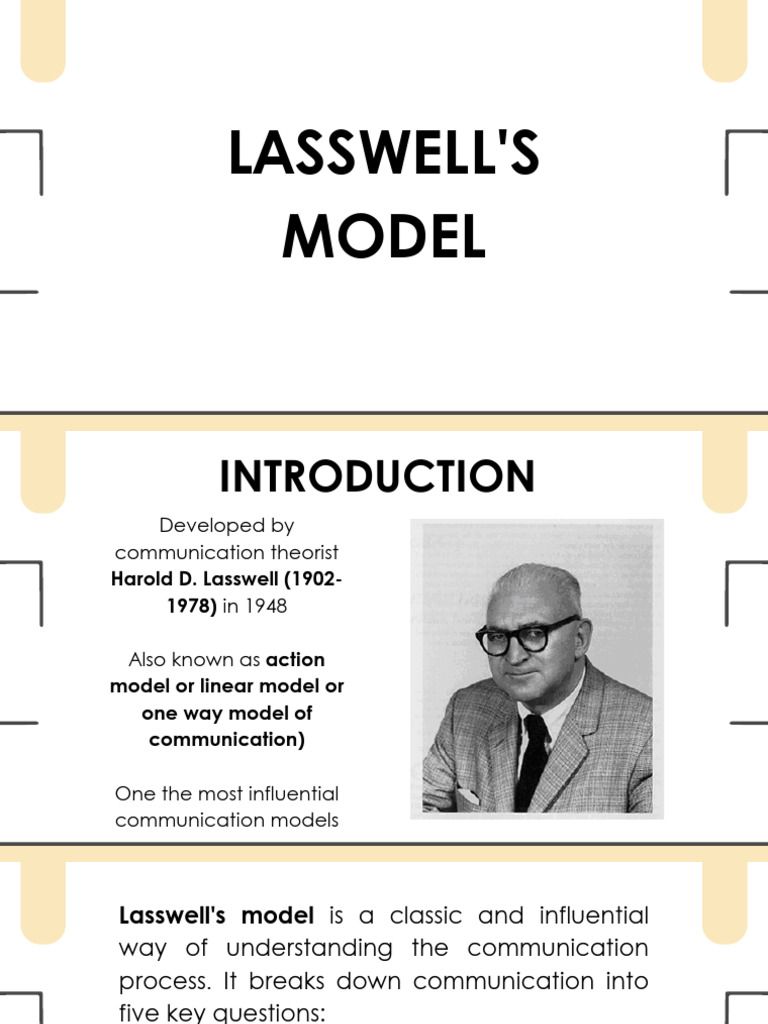 Lasswell's Communication Model Explained | PDF